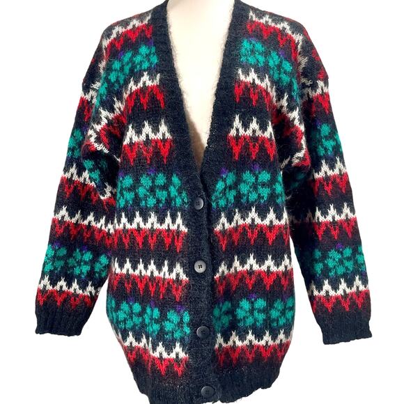 Vintage | Sweaters | Vintage 99s Eclectic Grandpa Knit Knit Oversized ...